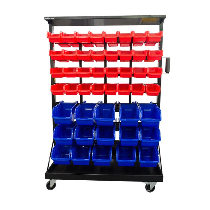Jefferson Professional Mobile Storage Bin System 94 Piece | JEFBIN94WH ...
