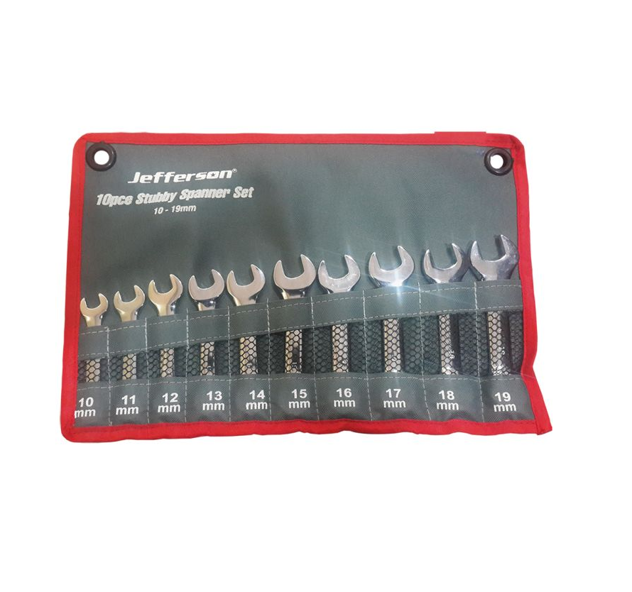 10 Piece Stubby Spanner Set | Jefferson Professional — SBT Ltd.