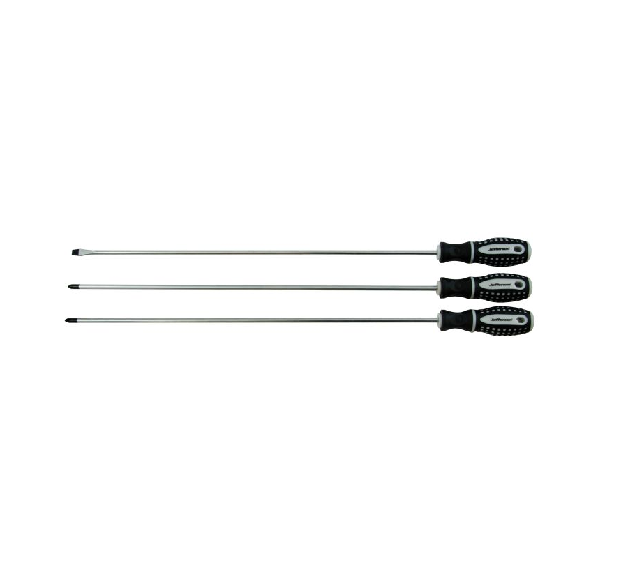 3 Piece Extra Long Screwdriver Set | Jefferson Professional — SBT Ltd.